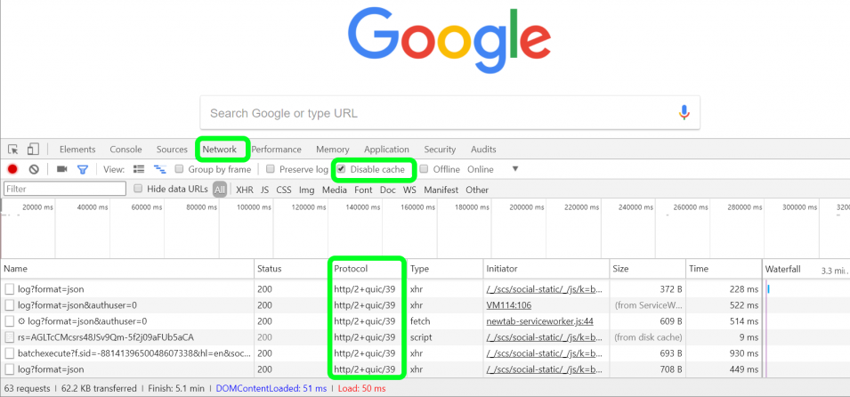 Google QUIC protocol is not supported by the Forcepoint cloud service