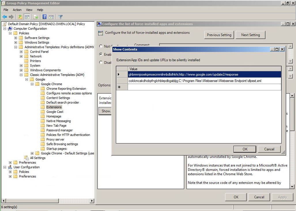 Deploying the Forcepoint Chrome Extension Using Chrome Domain Policy ...