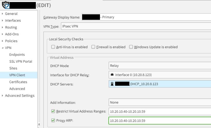 Can NGFW Internal DHCP Server Provide Virtual IP Addresses for VPN Clients?