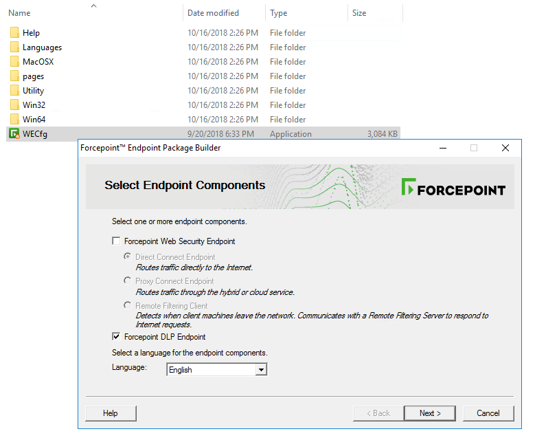 Replacing the Message Template XML in the Forcepoint Endpoint All-in-One Package Builder for Web ...