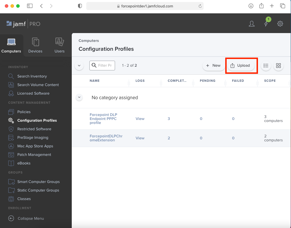 Blocking screen captures using a Jamf profile