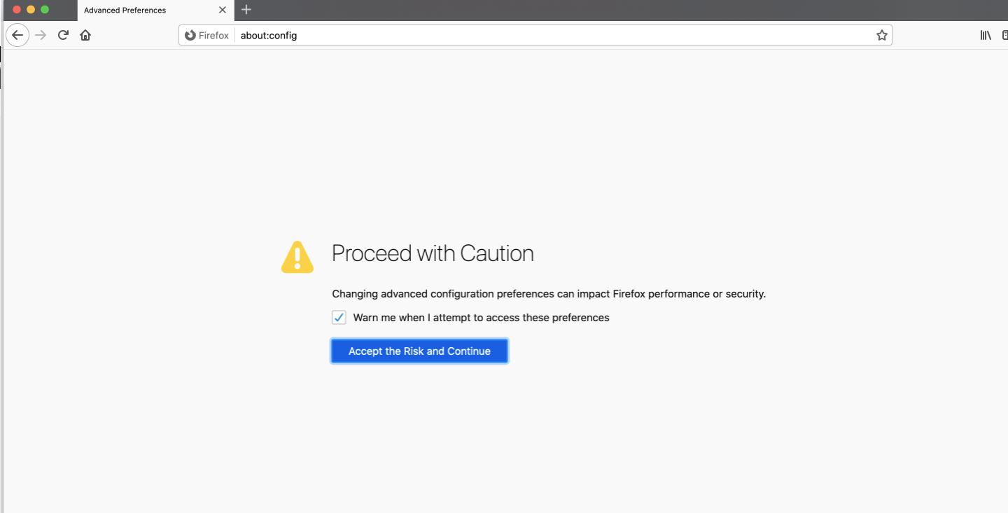 Firefox gives certificate warning when accessing applications via ...