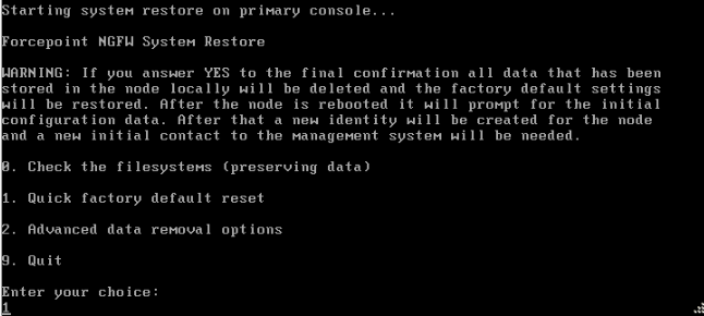How to Reset a NGFW Engine to the Factory Settings