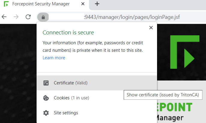 Installing the Forcepoint Security Manager Certificate as a Trusted ...