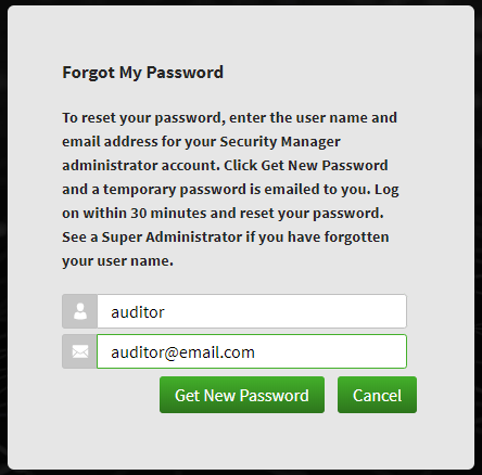 Reset a Forcepoint Security Manager (FSM) account password