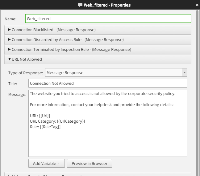 Showing User Response Block Page with HTTPS Connections