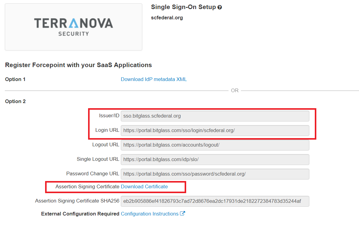 Steps on deploying Forcepoint ONE as a SAML IdP for Terranova Security ...