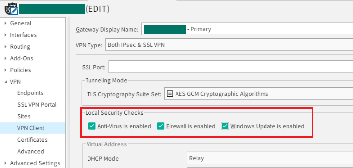How Does the Forcepoint VPN Client for Windows Local Security Checks Work