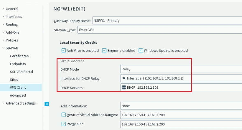 VPN Client Virtual IP Address Process