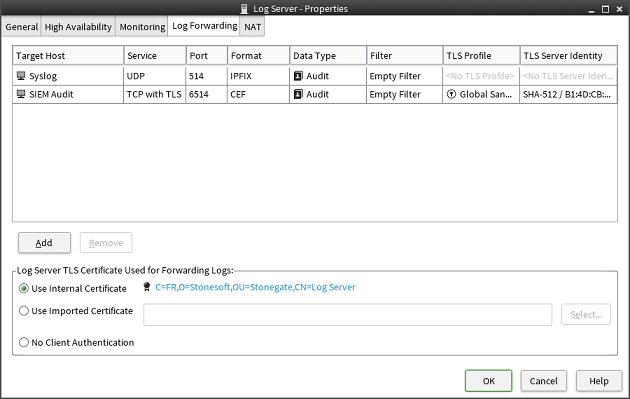 How to forward SMC log and audit data to external syslog or SIEM servers