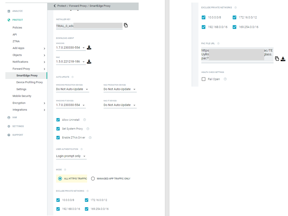 SmartEdge Agent Configuration Options in F|ONE UI Explained