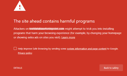 Test Web Filtering using Testdatabase