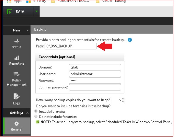 Confirming the Validity of Forcepoint DLP Backups