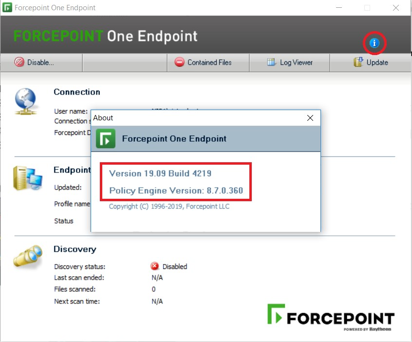 Determining the Version(s) of Installed Forcepoint DLP Components