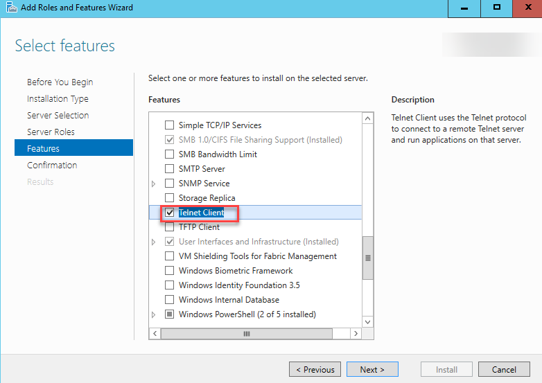 Enabling and using telnet to test Forcepoint ports