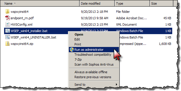 Forcepoint Web Security Endpoint installation for Hybrid