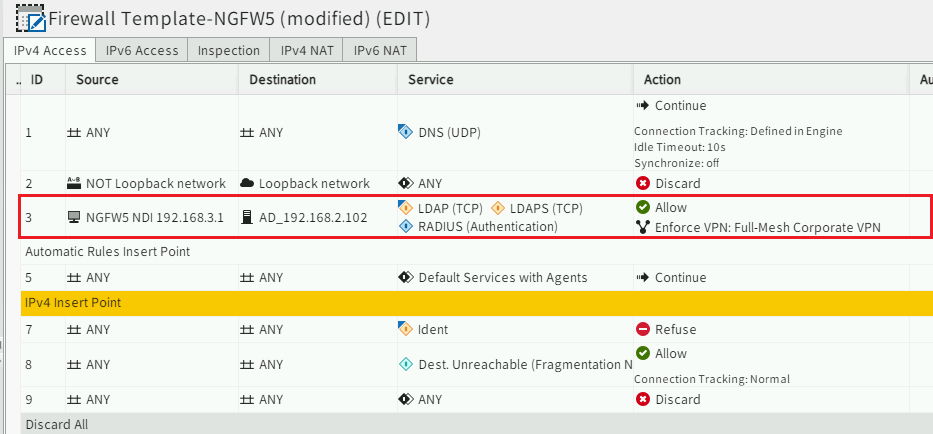 How to Allow SD-WAN Engine LDAP and Authentication Requests using a Policy-Based VPN