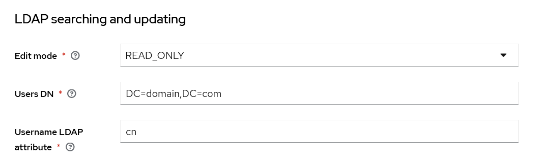 Keycloak User Federation Configuration (LDAP/AD)